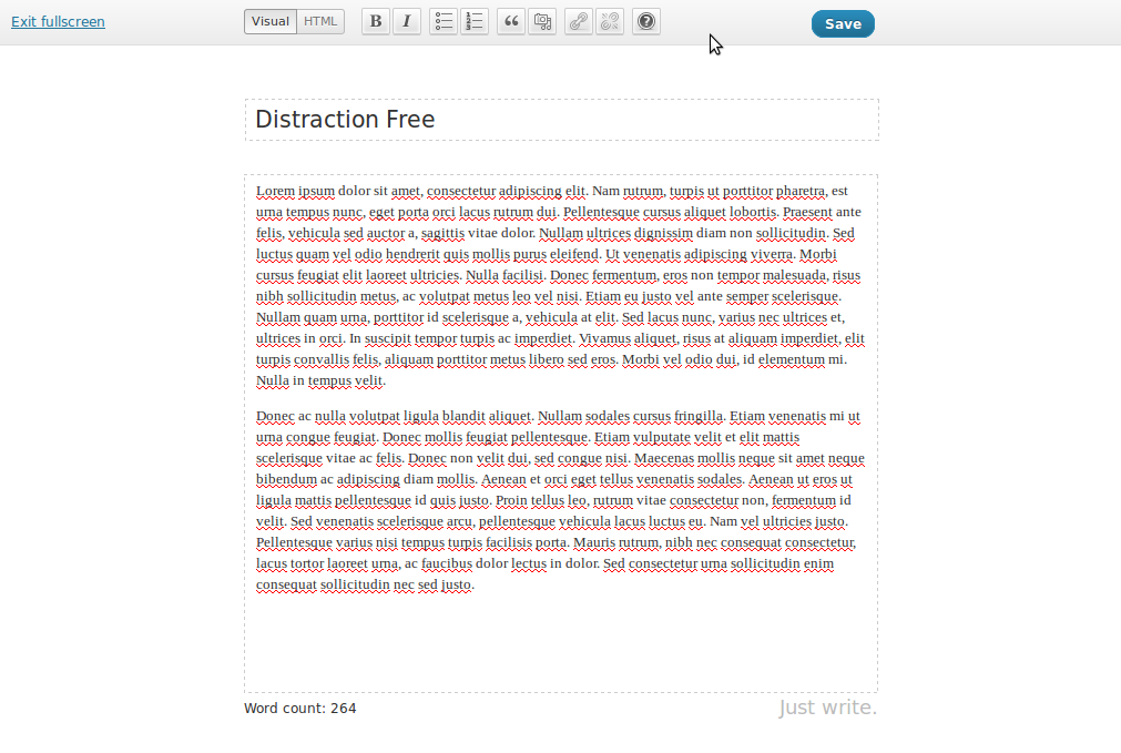 WordPress Editor: Fullscreen vs. Distraction Free - Alex Mansfield